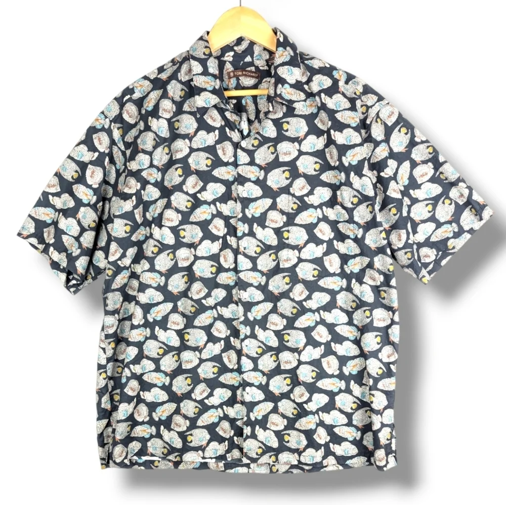 Tori Richard | Shirts | Tori Richard Short Sleeve Button Front Shirt Xl ...